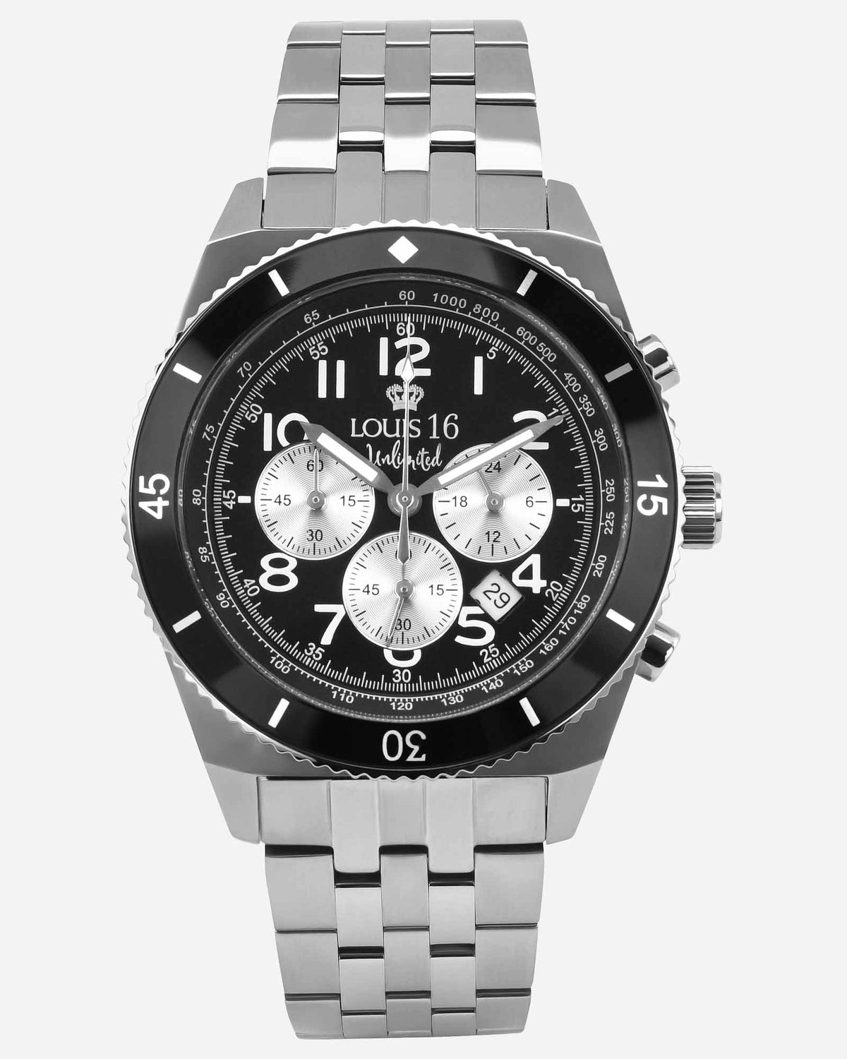 Destrier Stainless Steel Silver – Stopwatch | LOUIS XVI watches